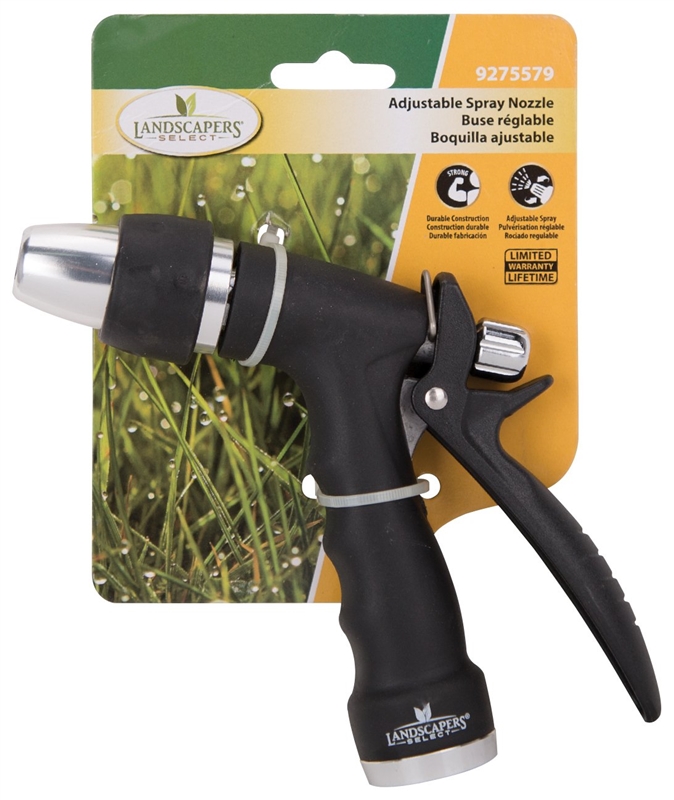 LANDSCAPERS SELECT GT-35231-3L Adjustable Spray Nozzle, Black, 6 in